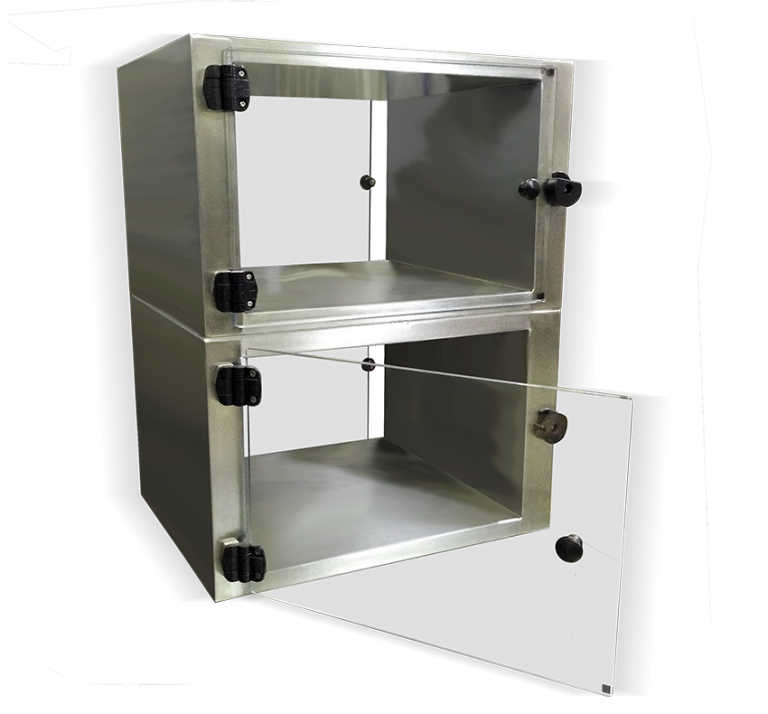 Double Decker Glass Door Hatch - Clean Room Equipment Ltd